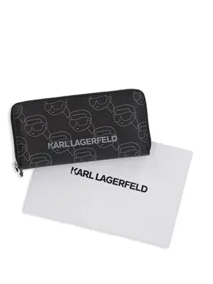 Karl Lagerfeld Ikon Mono Wallet - Black