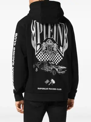 Philipp Plein Flame Racing Hoodie