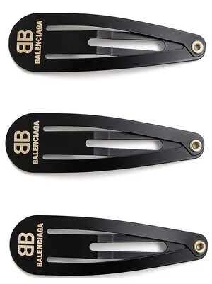 Balenciaga Holli' Hair Pin Set - Black