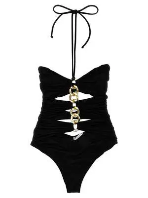 Elisabetta Franchi Chain One-piece Swimsuit - Black