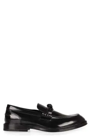 Bottega Veneta Brushed Leather Loafers - Black