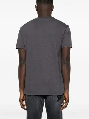 Dolce & Gabbana Logo-embroidered Cotton T-shirt - Grey