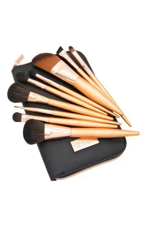 OMNIA BRUSH Rose Gold 9pc Makeup Travel Brush Set