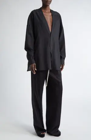 Rick Owens Lido Larry Virgin Wool Shirt