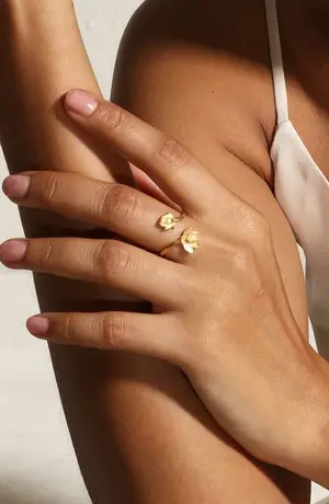 SATYA JEWELRY Open To Possibilities Double Lotus Ring