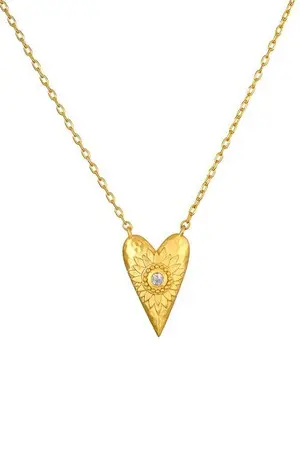 SATYA JEWELRY Infinitely Loved Heart Pendant Necklace - Gold
