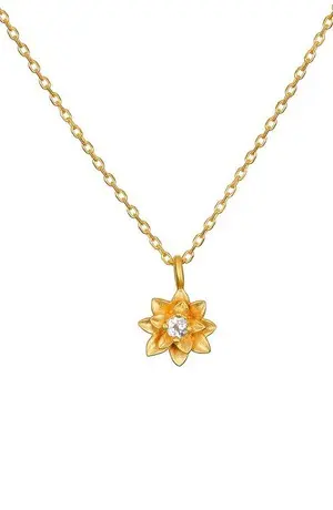 SATYA JEWELRY Soul Renew Lotus Necklace - Gold