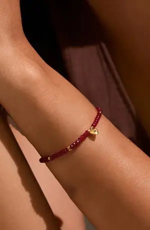SATYA JEWELRY Healing Heart Onyx Bracelet