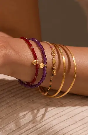 SATYA JEWELRY Healing Heart Onyx Bracelet