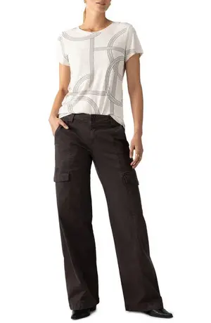 Sanctuary Rebel Straight Leg Twill Cargo Pants - Obsidian
