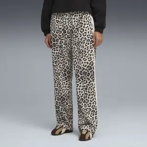 PUMA T7 Leopard Luxe Animal Print Track Pants - White