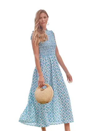 CABANA LIFE Smocked Maxi Dress - Rosemary Beach