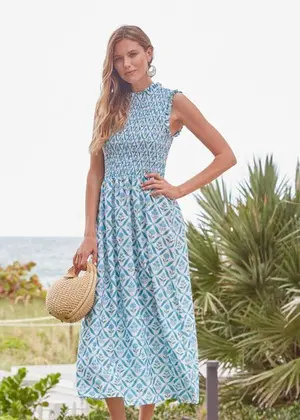 CABANA LIFE Smocked Maxi Dress - Rosemary Beach