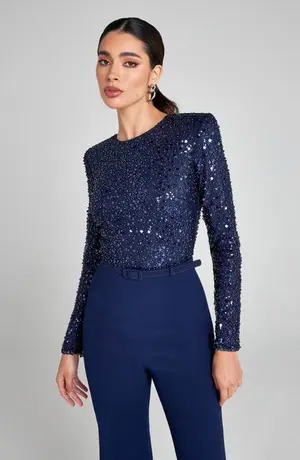 NADINE MERABI Misha Belted Jumpsuit