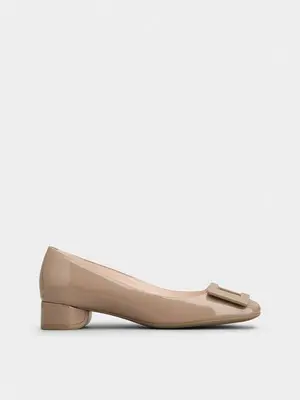 ROGER VIVIER Ballerinas In Patent Leather - Grey