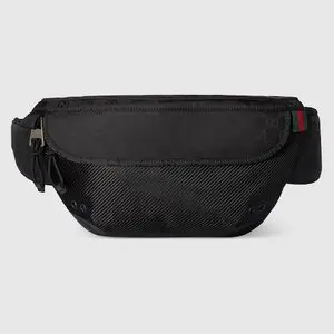 Gucci Nexus Large Belt Bag - Black Gg Nylon