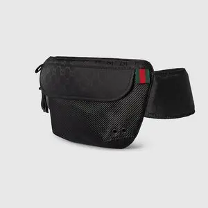 Gucci Nexus Large Belt Bag - Black Gg Nylon