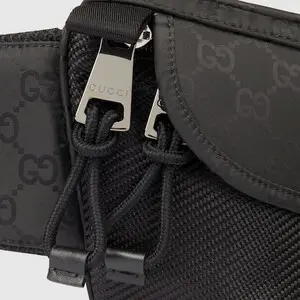 Gucci Nexus Large Belt Bag - Black Gg Nylon