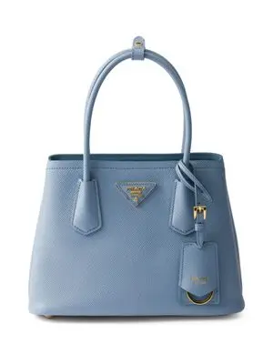 Prada Small Double Tote Bag - Blue