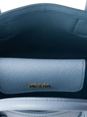 Prada Small Double Tote Bag - Blue