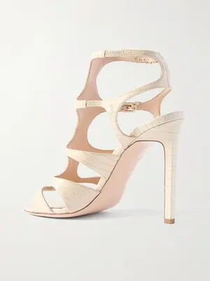 TOM FORD Paradise Snake-effect Leather Sandals