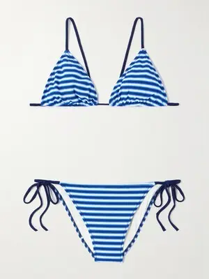 LIDO Venti Striped Triangle Bikini - Blue