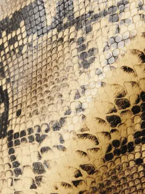 Dries Van Noten Snake-effect Leather Top - Animal Print