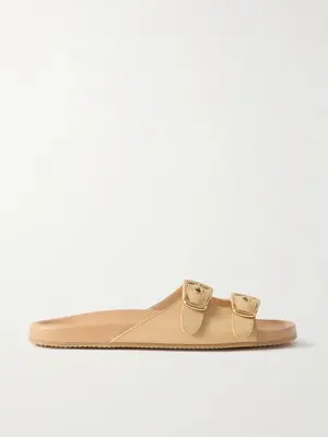 Chloé Buckled Leather Sandals - Neutrals
