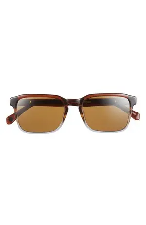 Eyebobs Eyebobs Seymour Glass 52mm Polarized Rectangle Sunglasses Mahogany/fog Grey/brown