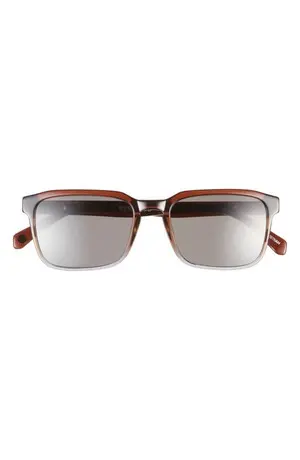 Eyebobs Eyebobs Seymour Glass 52mm Polarized Rectangle Sunglasses Mahogany/fog Grey/grey