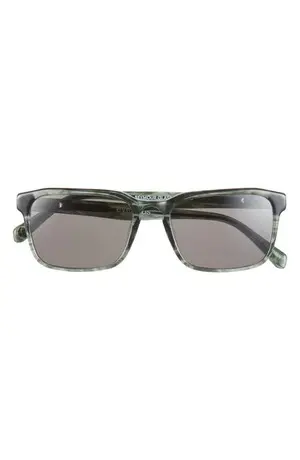 Eyebobs Seymour Glass 52mm Polarized Rectangle Sunglasses - Thyme/basil/polarized Grey