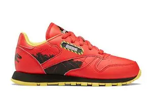REEBOK Classic Leather Jurassic Park Sneakers - Radiant Red/coal/blaze Yellow