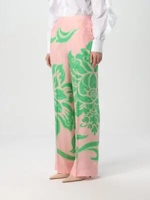 Etro Printed Wide-leg Trousers - Pink