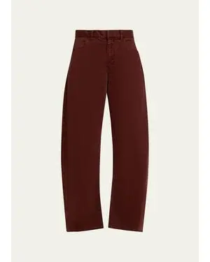 NILI LOTAN Tribeca Straight Leg Pants - Cabernet