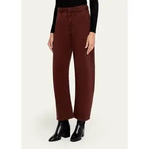 NILI LOTAN Tribeca Straight Leg Pants - Cabernet