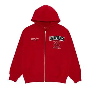 Supreme Salvation Zip Up Hooded Sweatshirt - Red