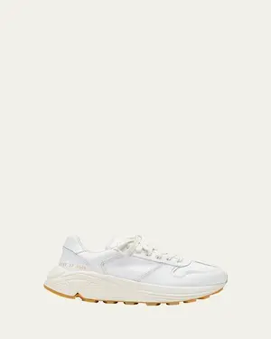 COMMON PROJECTS Common Projects Premium Leather Runner Sneakers - White