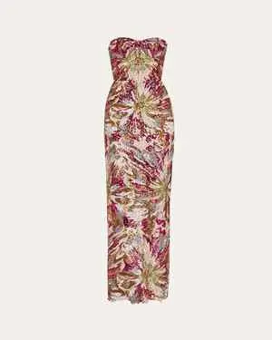 BRONX BANCO Bronx And Banco Dahlia Embroidered Sequin Gown - Multi