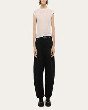 Helmut Lang Twisted Sheer Jersey Top