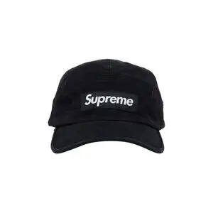 Supreme Washed Canvas Camp Cap - Black