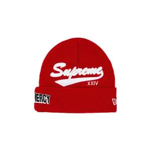 Supreme X New Era Salvation Beanie - Red