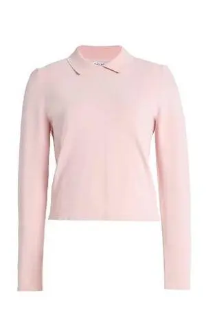 Delpozo Knit Polo Shirt - Pink