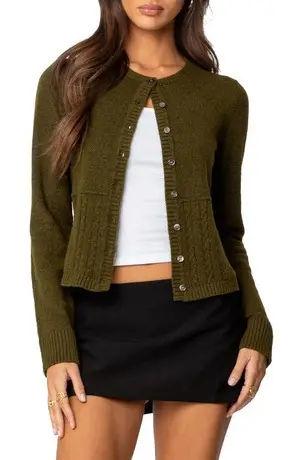 Women's Olive Cardigans