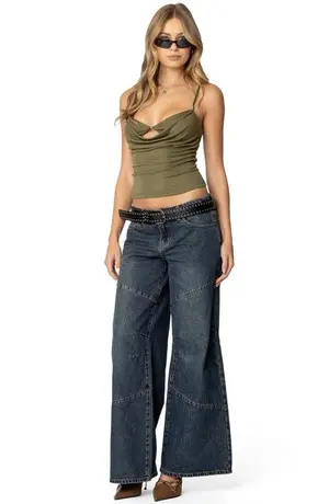 EDIKTED Laney Low Rise Wide Leg Jeans