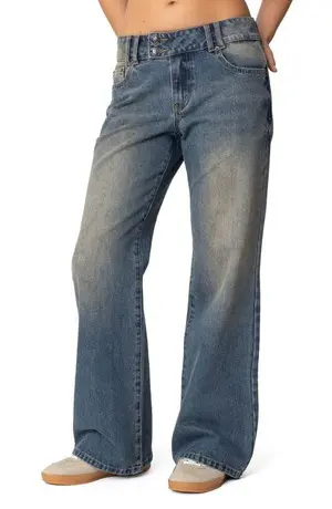 EDIKTED Jesi Low Rise Wide Leg Jeans