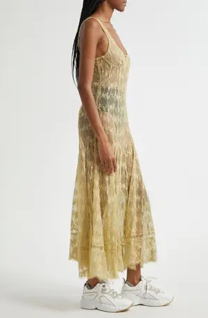 Collina Strada Pamela Sheer Lace Slipdress