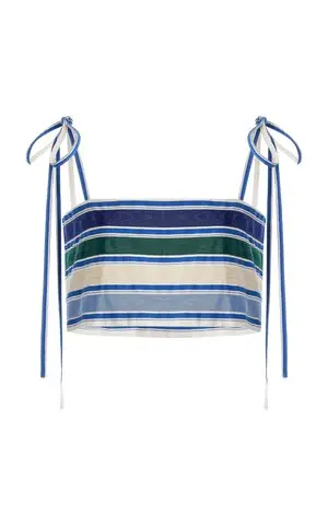 Rosie Assoulin Striped Cropped Top