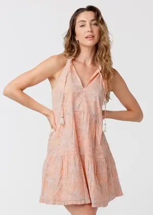CABANA LIFE Sleeveless Tiered Dress - Coast