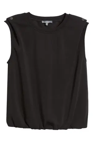 Wit & Wisdom Pleat Shoulder Sleeveless Top - Black