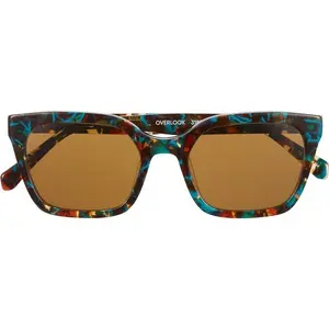 Eyebobs Eyebobs Overlook 50mm Polarized Cat Eye Sunglasses Teal/brown Mosaic/brown